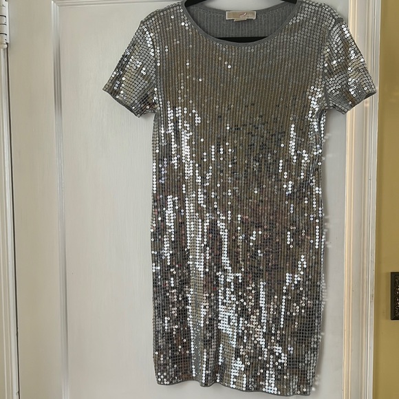 MICHAEL Michael Kors | Dresses | Sparklemichael Kors Silver Sequin ...
